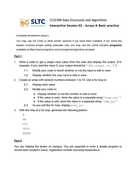 Data Structure And Algorithms Tutorial CCS Data Structures And Algorithms Interactive