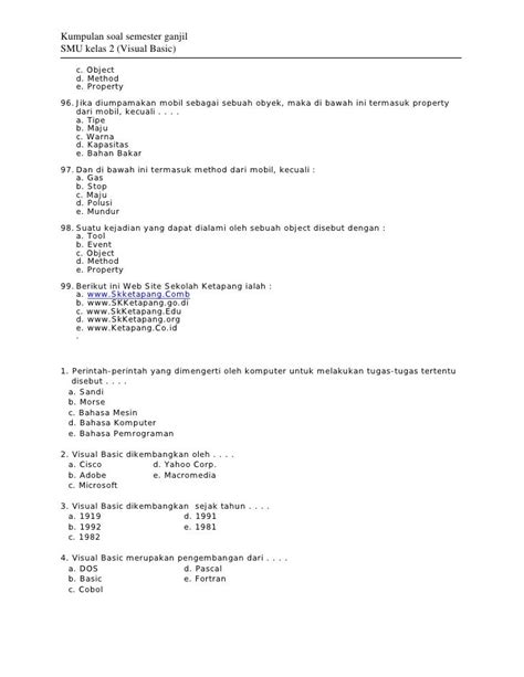 Latihan Soal Visual Basic