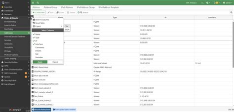 technical tip export firewall address objects to fortinet community
