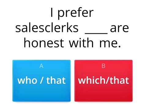 Defining Relative Clauses Quiz