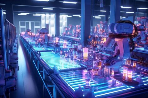 Aipowered Autonomous Factories Premium Ai Generated Image