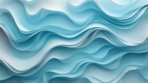 Abstract Blue Wave Patterns In Layered Paper Design For Modern Backgrounds Stock Image Image