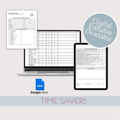 Adl Assessment Activities Of Daily Living Checklist Care Plan Ot