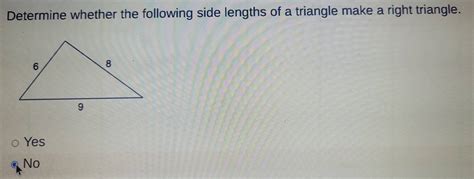 Solved Determine Whether The Following Side Lengths Of A Triangle Make