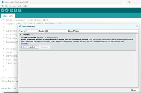 如何在行空板k10上通过arduino Ide使用tensorflow Lite Micro Csdn博客