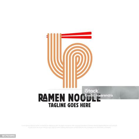 라면 국수 로고 디자인 벡터 음식과 음료 로고 아이콘 벡터 일러스트 일본 레스토랑 로고 아이디어에 가장 적합 개념에 대한 스톡 벡터 아트 및 기타 이미지 Istock