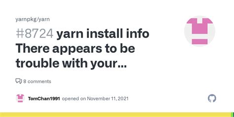Yarn Install Info There Appears To Be Trouble With Your Network