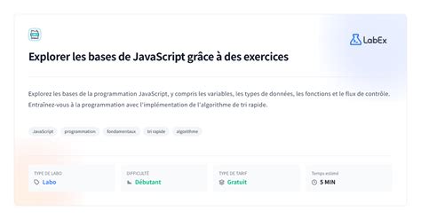 Fondamentaux De La Programmation Javascript Algorithme De Tri Rapide