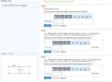 Solved Problem Consider The RC Filter Shown In Figure Chegg