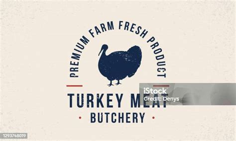 터키 고기 빈티지 로고 터키 실루엣이 있는 도살 템플릿 로고 모던 한 디자인 포스터 라벨 배지 고기 가게 식료품 시장 정육점