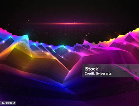 환상적인 공간 행성 지형 벡터 일러스트 우주 과학 소설 위대한 3d 디자인 제목 및 텍스트 복사 공간 추상 배경으로 사용 가능 우주에 대한 스톡 벡터 아트 및 기타 이미지