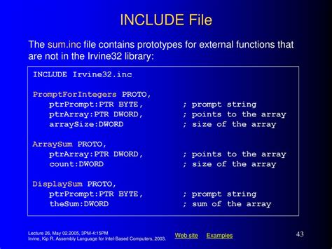 Assembly Language For Intel Based Computers 4th Edition Ppt Download