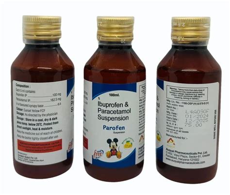 Ibuprofen Paracetamol Suspension 100ml At ₹ 75bottle In Faridabad