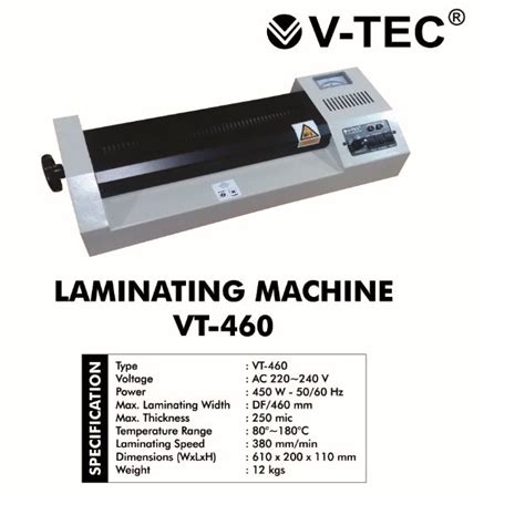 Harga Mesin Laminating V Tec Terbaru Sep Biggo Indonesia