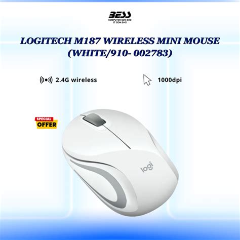 Logitech M187 Wireless Mini Mouse Whiteblackpalace Bluebright Red Shopee Malaysia