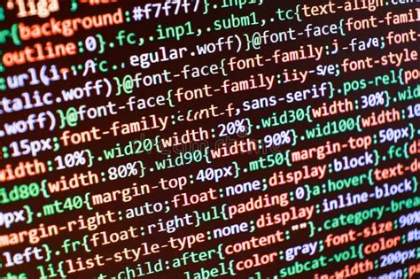 Website HTML Code On The Laptop Display Stock Photo Image Of Digital Language 122458542