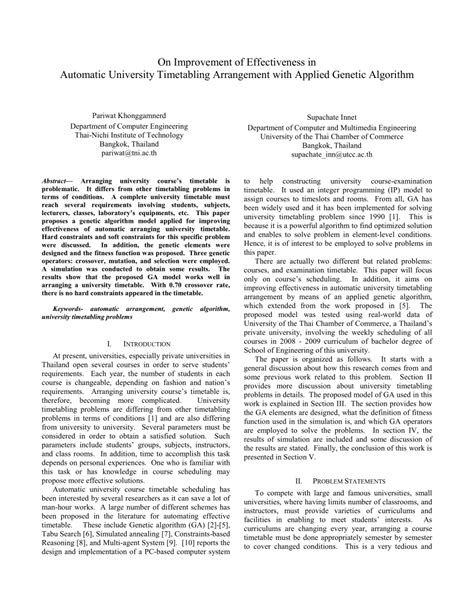 Pdf On Improvement Of Effectiveness In Automatic University
