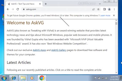 Disable Or Remove Unsupported Os Warning In Chrome And Edge On Windows