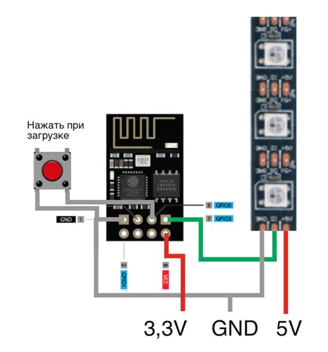 ESP 8266 01 Address tape WS2812 Пикабу