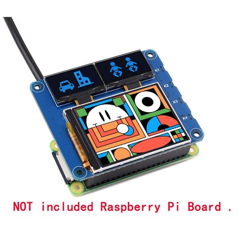 2inch Lcd Screen With 0 96inch Blue Oled Display Module Hat For Rpi