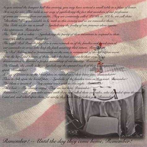 mia pow table ceremony project idea