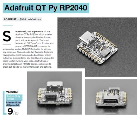 HackSpace Magazine Issue 50 Adafruit QT Py RP2040 QTPy HackSpaceMag Adafruit Adafruit