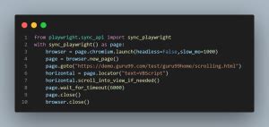 Working With Vertical And Horizontal Scrolling In Playwright