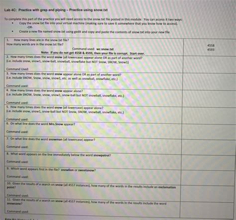 Lab 40 Practice With Grep And Piping Practice
