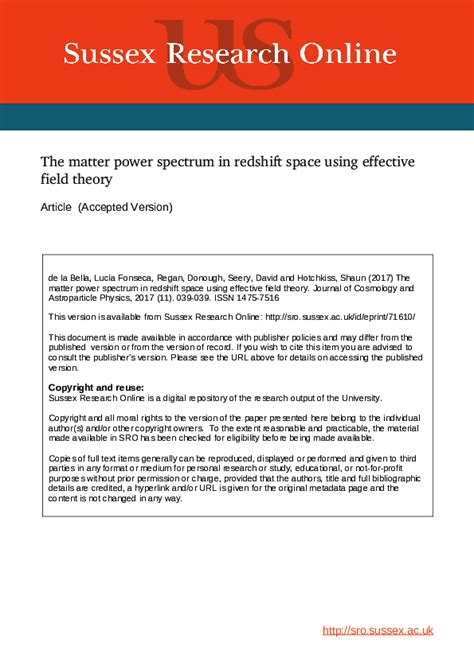 Pdf The Matter Power Spectrum In Redshift Space Using Effective Field Theory
