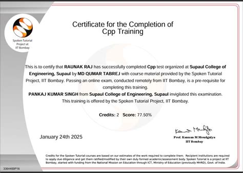 Raunak Raj On Linkedin I Have Succesfully Completed Cpp Test