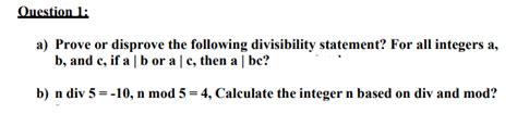 solved ouestion 1 a ﻿prove or disprove the following