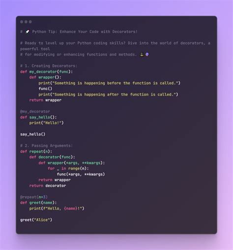 Mohamed Ali On Linkedin Pythontips Decorators Codeenhancement