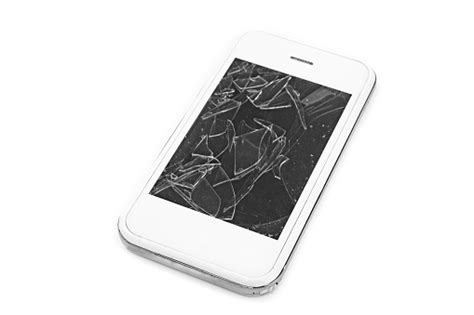 고립 된 배경에 깨진 화면이 있는 흰색 스마트 폰 이전 화면의 수리 0명에 대한 스톡 사진 및 기타 이미지 0명 검은색 금이 간 Istock