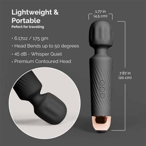 Luna Rechargeable Vibrator Wand 20 Patterns And 8 Speeds [ G Spot