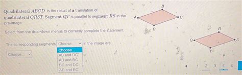 solved quadrilateral abcd is the result of a translation of