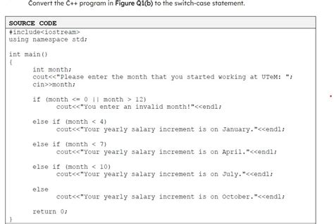 Solved Convert The C Program In Figure Q1 B To The Chegg Com