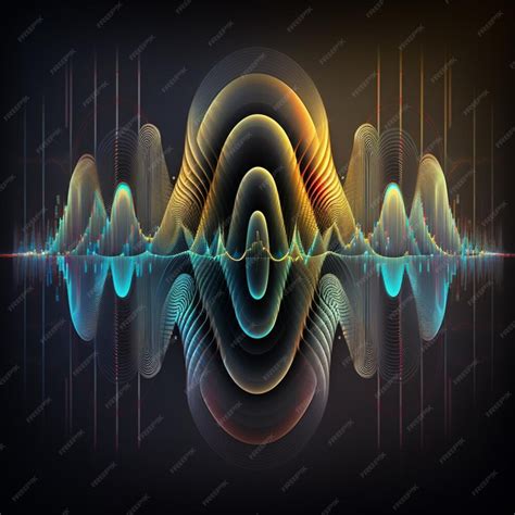 arafed image of a digital art design of a waveform generative ai