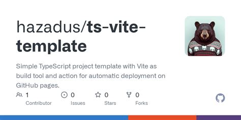 Github Hazadusts Vite Template Simple Typescript Project Template