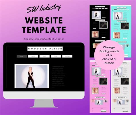 Editable SW Website Template Onlyfans Guide Page Website Template Dominatrix Website Template