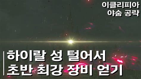 선택 초반 최강의 무기 왕가 무기와 근위 무기를 위해 하이랄 성을 털어보자 이클리피아 젤다의 전설 야생의 숨결 공략 YouTube
