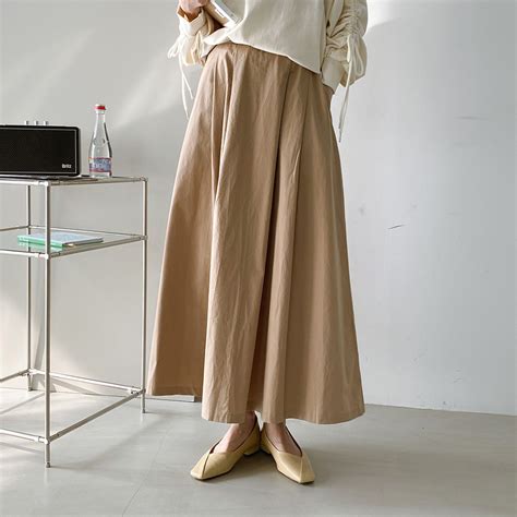 프로지름러 면 100 린넨 롱 스커트 2컬러 3사이즈 봄신상 여름신상 봄스커트 여름스커트