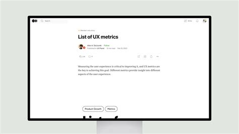 List of UX metrics - Fountn