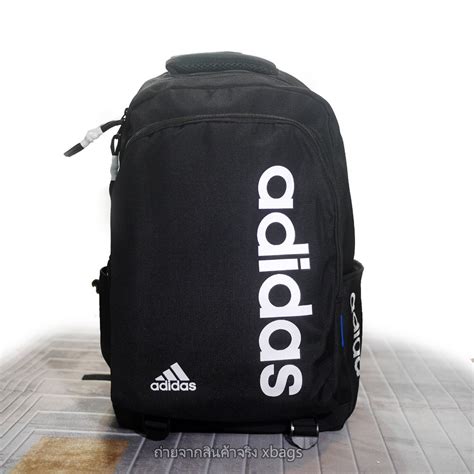 กระเป๋าเป้ Adidas สกรีนลายตรง ผ้าหนา สายสะพายมีนวมรองบ่า มีช่องนวมใส่ Notebook Ipad Shopee