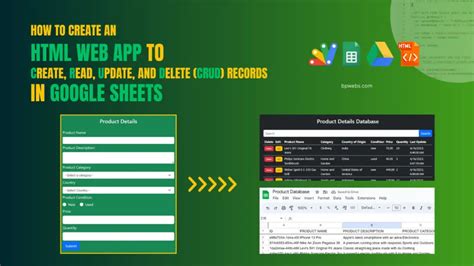 How To Create An Online Data Entry Form That Can Perform CRUD Operations On Google Sheets