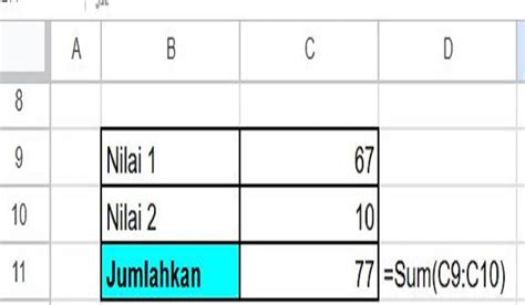 Cara Menggunakan Rumus Penjumlahan Di Spreadsheet Contoh Dan Cara Penggunaannya Sanepo