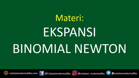 Kaidah Pencacahan 5 Ekspansi Binomial Newton Konsep Dasar Dan Contoh