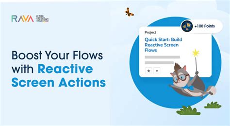 how to use reactive screen actions in salesforce flow