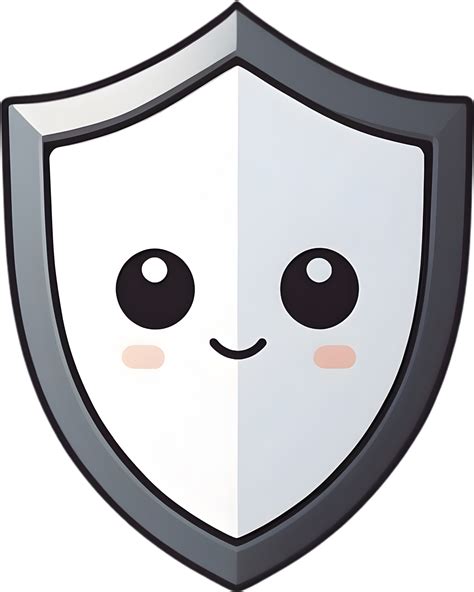 Ai Generated Cute A Shield Cartoon Style Png