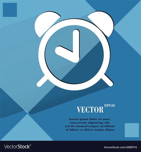 Alarm Clock Flat Modern Web Design Royalty Free Vector Image