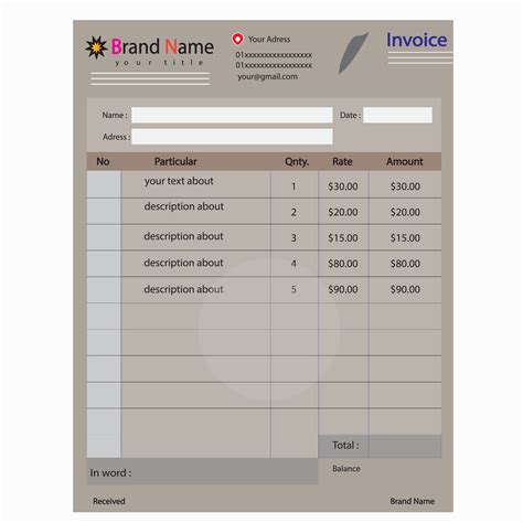 Invoice Cash Memo Pro Vector Template Design 32483660 Vector Art At Vecteezy